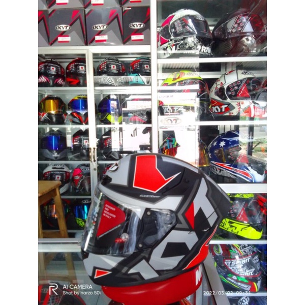 Jual Helm Full Face KYT TT COURSE ELECTRON MATT RED GREY | Shopee Indonesia