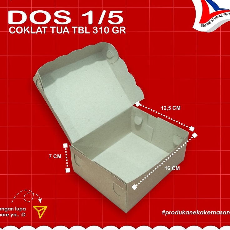 Jual DOS R5 KRAFT 310 GR / DOS KUE (100 PCS) | Shopee Indonesia