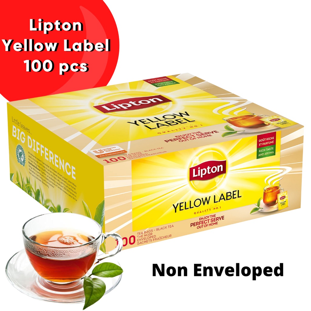 Jual Lipton Yellow Label Tea No Enveloped 100pcs teh hitam black tea ...