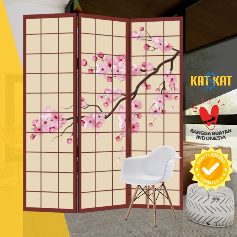Jual Sketsel lipat room divider pembatas ruang minimalis jepang partisi ...