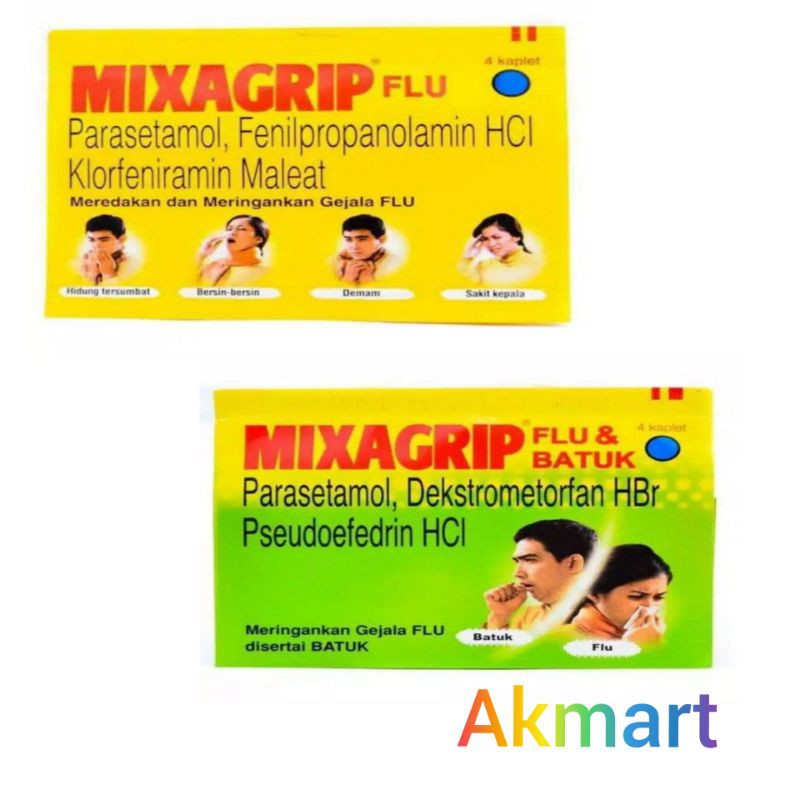 Jual MIXAGRIP Flu / Flu & Batuk - All varian (1 Strip @4tablet ...