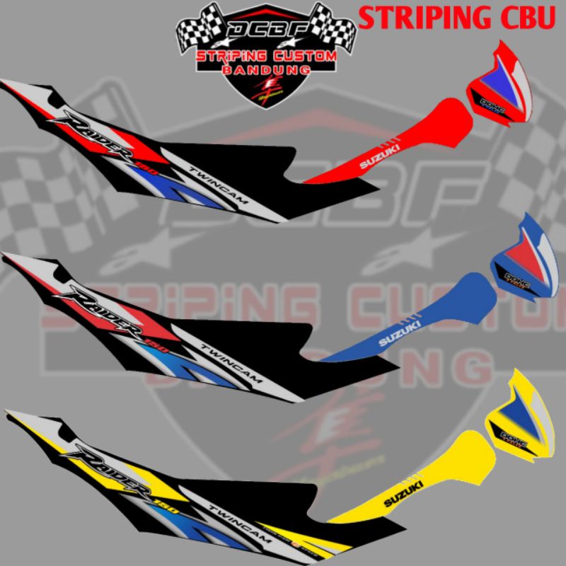 Jual STRIPING SATRIA FU RAIDER R150 MOTIF CBU (desain ORGINAL ...