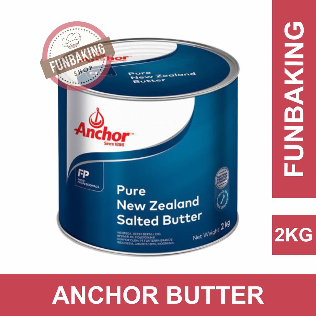 Jual FunBaking - Anchor 2KG Salted Butter Golden Fern 2KG Halal Import ...