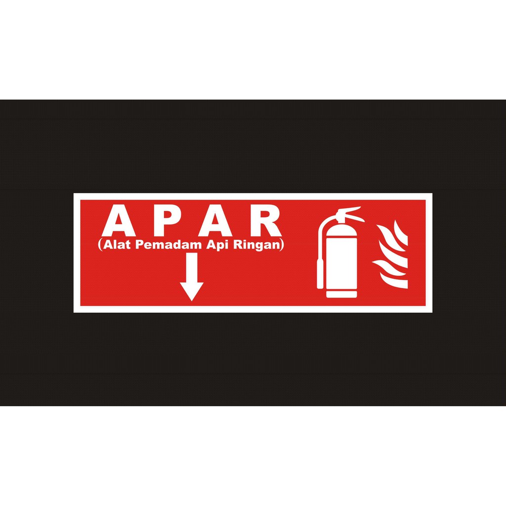 Jual Rambu - Sign Segitiga Apar Cutting 30 X 10cm plus Acrilic | Shopee ...