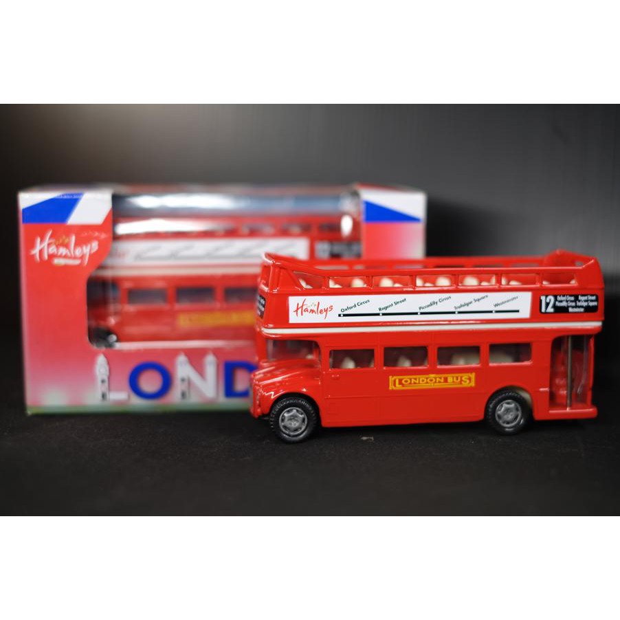 Jual ORIGINAL Hamleys Open TOP London BUS 5I Red Double Decker | Shopee ...