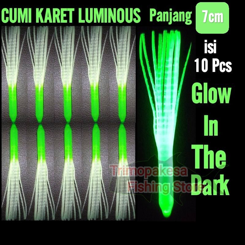 Jual Squid GID Hijau 7cm / Cumi GID Hijau / Skirt GID Hijau / Octopus ...