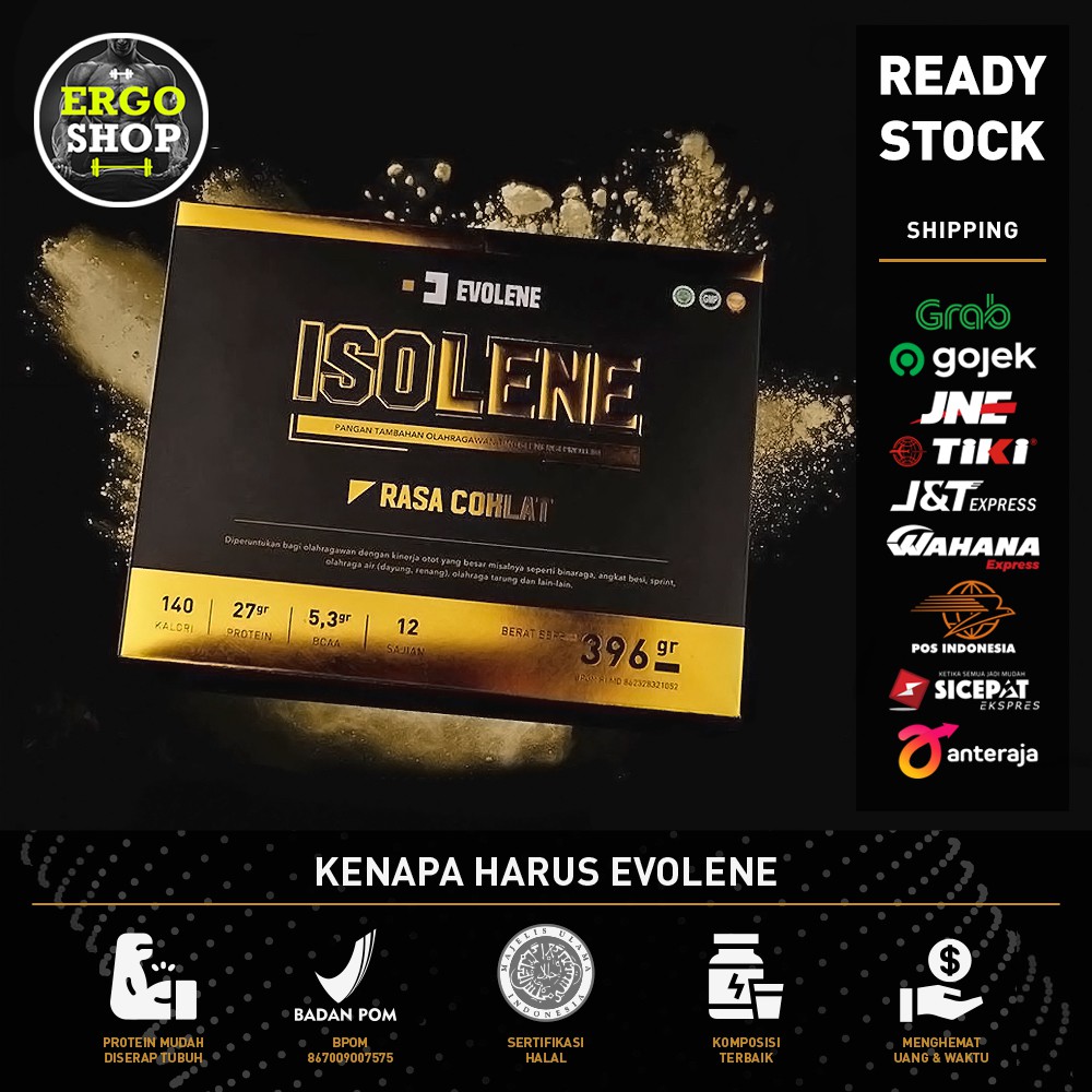 Jual EVOLENE Whey Isolate Isolene 396 gr (12 Sachet) | Shopee Indonesia