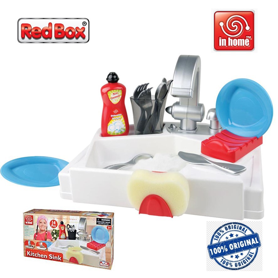 Jual Red Box Toy In Home Electronic Kitchen Sink Playset 21220 Bak Cuci ...