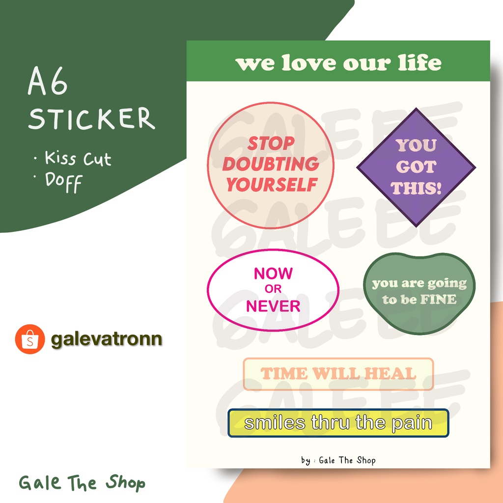 Jual STICKER DECO - we love our life / STICKER HP / Sticker Aesthetic ...