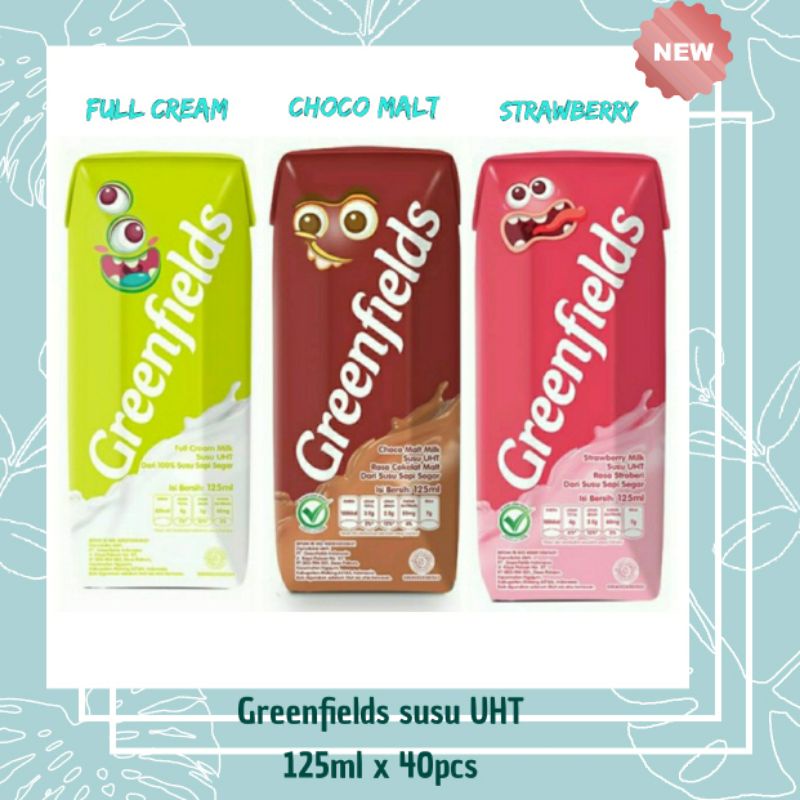 Jual Greenfields susu UHT 125 ml kardus isi 40 pcs (kemasan baru ...