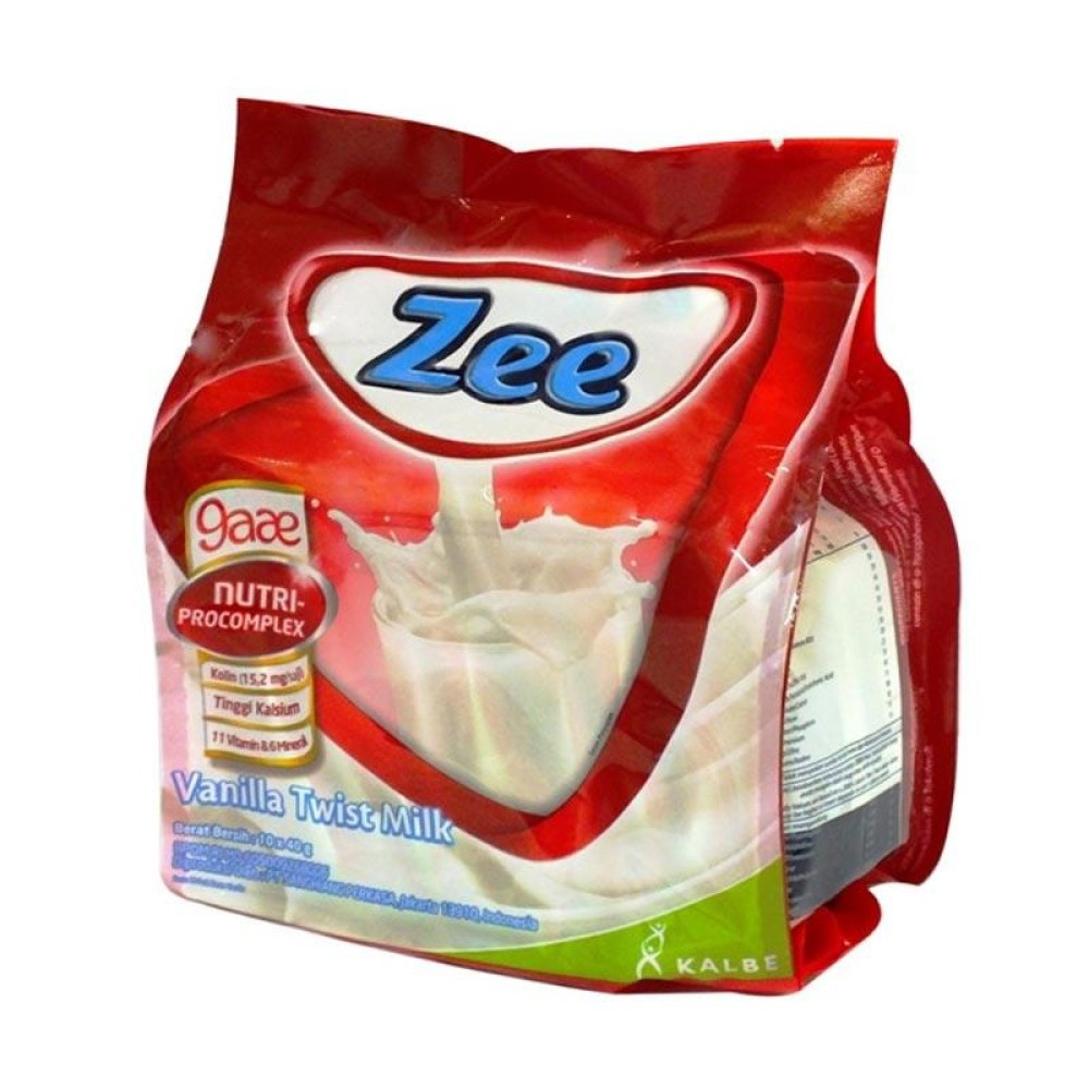 Jual ZEE Vanilla Twist Milk Bag 10 Sachet x 40gr | Shopee Indonesia
