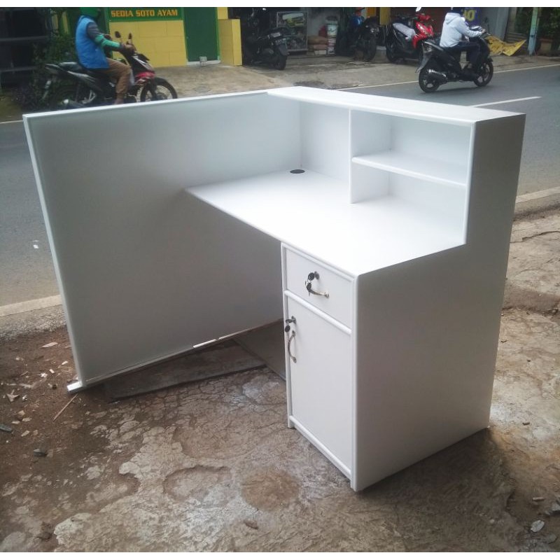 Jual Meja Resepsionis Meja Counter Meja Front Office Furniture Custom ...
