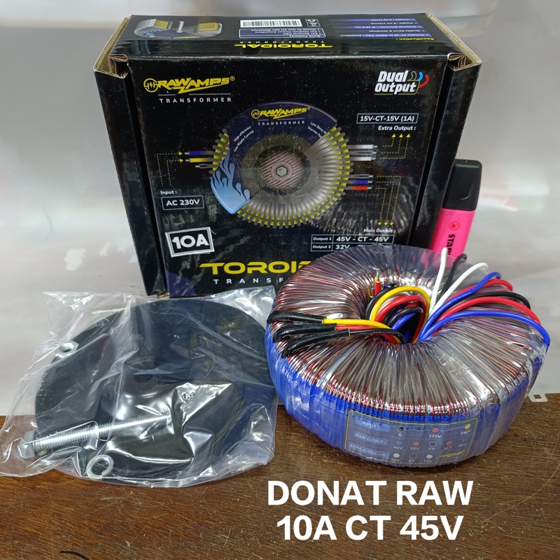 Jual Trafo Donat Toroid 10A CT 32-45V Murni RAW RAWAmps 45V | Shopee Indonesia