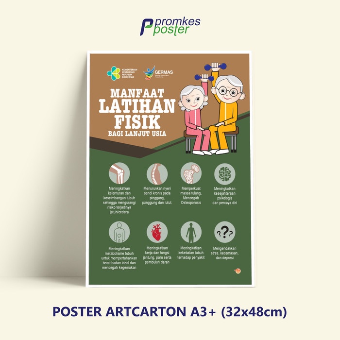 Jual Poster Kesehatan Manfaat Latihan Fisik untuk Lansia | Shopee Indonesia