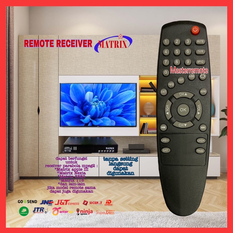 Jual Remot remote Matrix Nexia/ Matrik Mpeg2 Parabola/Receiver | Shopee ...