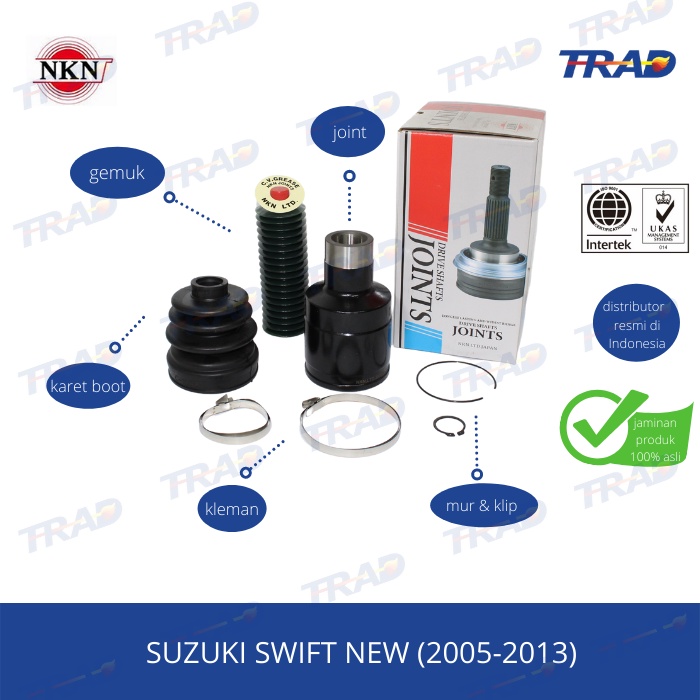 Jual CV Joint AS Roda Dalam NKN Suzuki Swift New | Shopee Indonesia