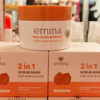 Jual EMINA 2 IN 1 SCRUB MASK WITH WALNUT SCRUB 50 ML | Shopee Indonesia