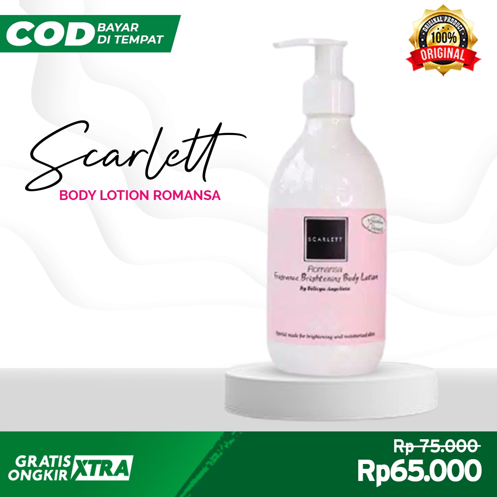 Jual Scarlett Whitening Body Lotion Romansa 300 ml Original BPOM ...