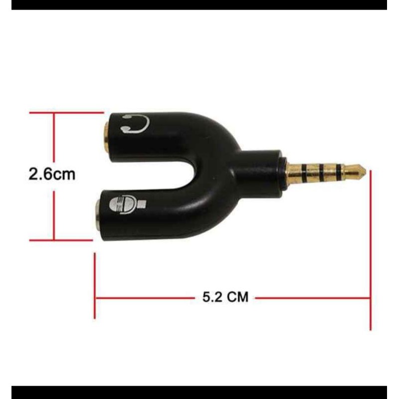 Jual SPLITTER AUDIO JACK AUX 3,5mm MIC & AUDIO | Shopee Indonesia
