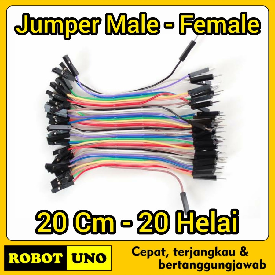 Jual Kabel Jumper Dupont Male - Female 20Cm Isi 20 Helai Kabel Jumper ...