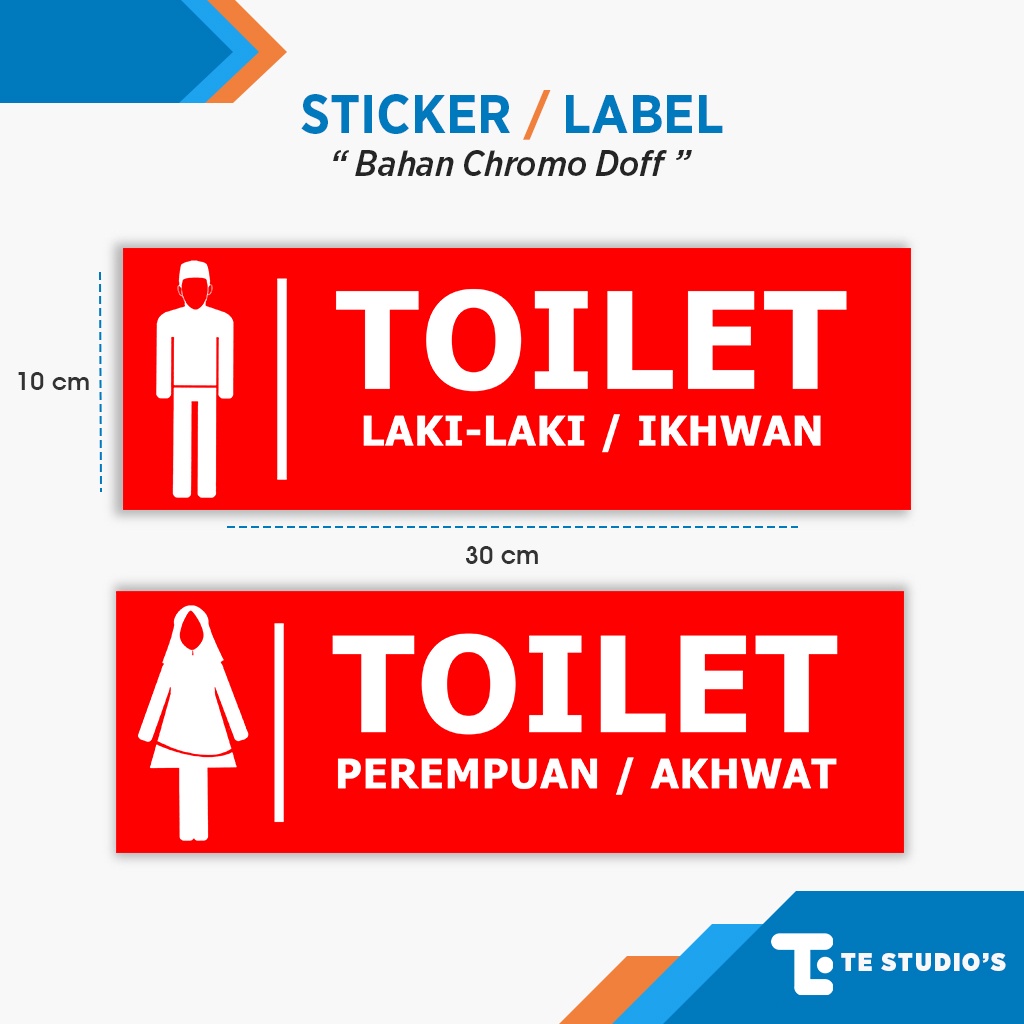 Jual Stiker Toilet Tanda Sign WC Laki-Laki atau Perempuan Label Sticker ...