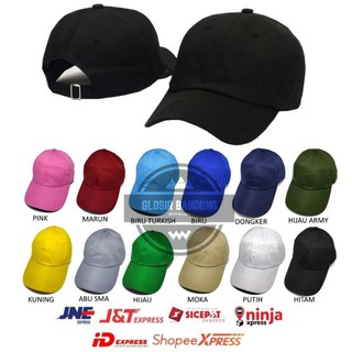 Jual Topi Polos Hitam Kualitas Distro Bahan Rafel pengait Penyetel ...