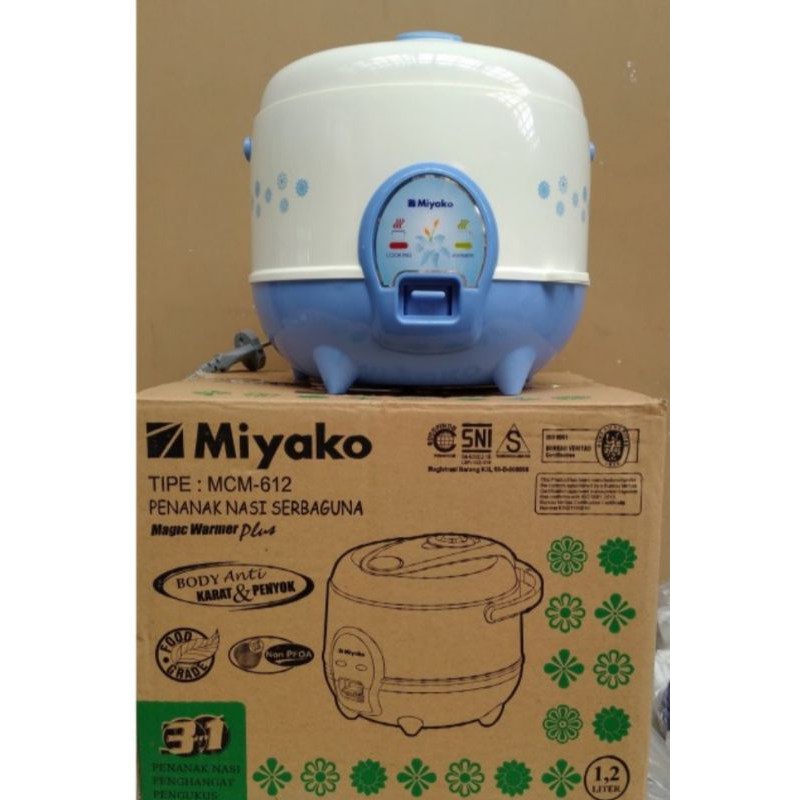 Jual MIYAKO : MCM-612 MAGIC COM / RICE COOKER 3 IN 1 PENANAK NASI ...