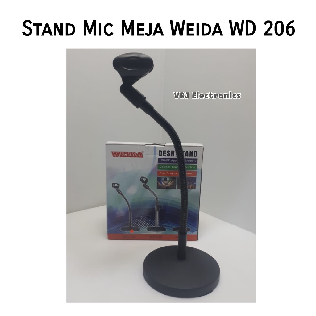 Jual Stand Mic Meja Weida WD 206 - Microphone Desk Stand | Shopee Indonesia