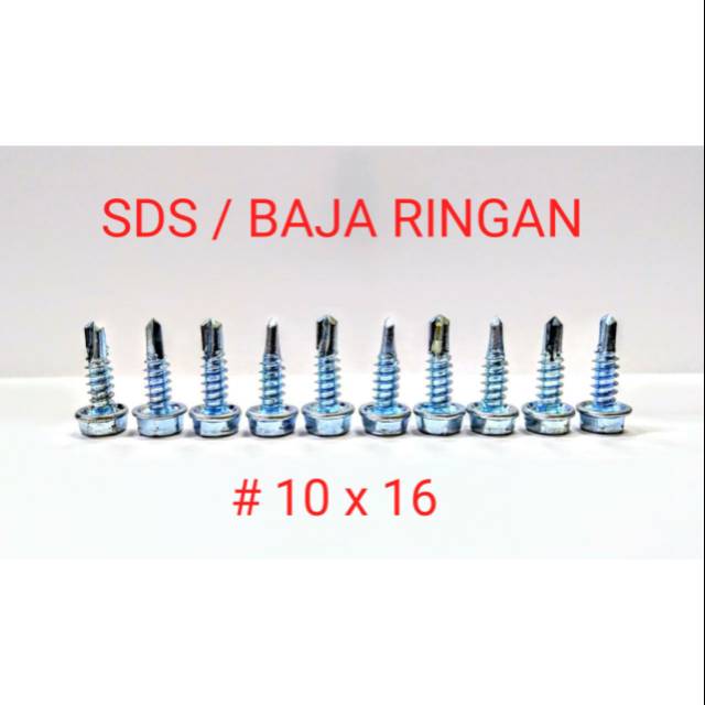 Jual Baut baja ringan Roofing Screw Sekrup Baja Ringan SDS 10 x 16 Baja ...