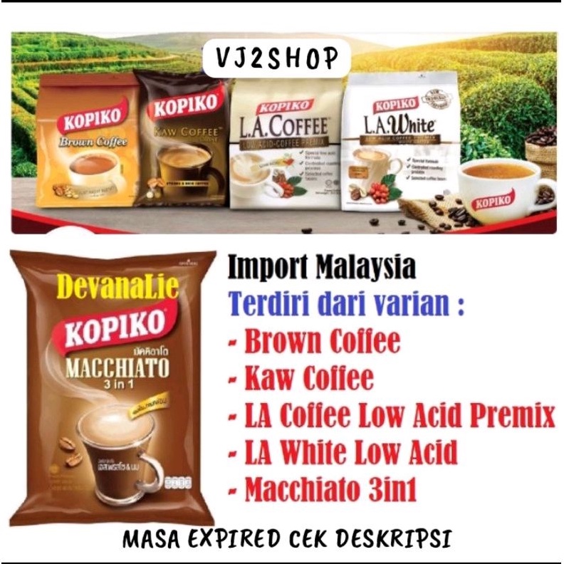 Jual Kopiko L.A Coffee Instant Kopiko Machiato/Kopiko Brown Coffee ...