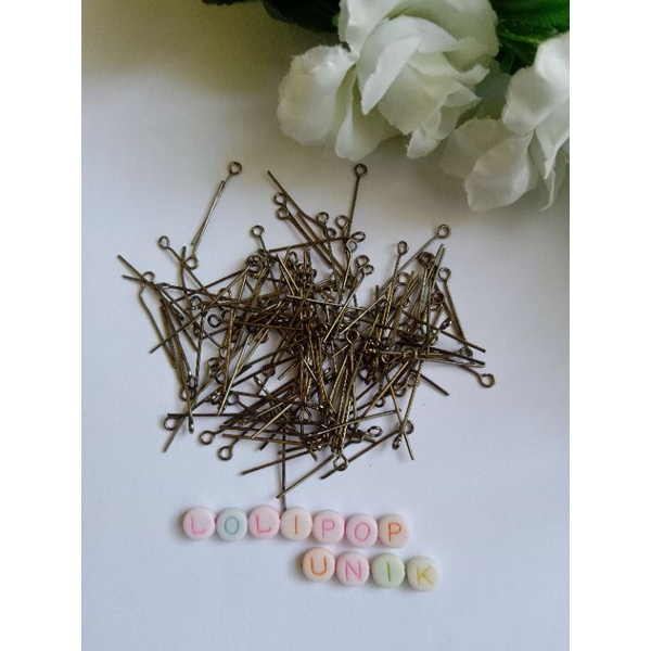 Jual paku 9 - paku mata - eyepin - bahan craft - paku cumi | Shopee ...
