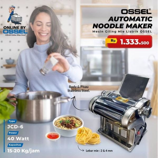 Jual Giling Mie Listrik Stainless JCD-6 Gilingan Mie Listrik OSSEL ...
