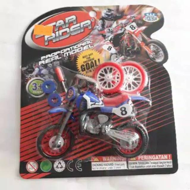 Jual Mainan miniatur motor trail / motor cross /mainan motor | Shopee ...