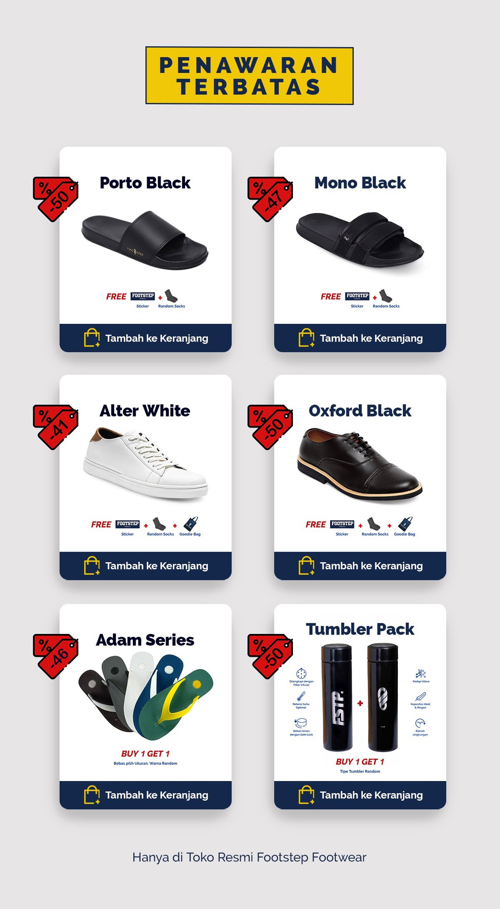 Toko Online Footstep Footwear Official Shop | Shopee Indonesia