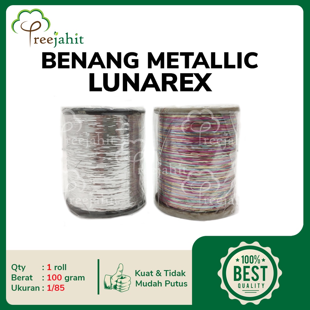 Jual Benang Metallic Lunarex / Benang Gepeng Warna Mambo Perak per pcs ...
