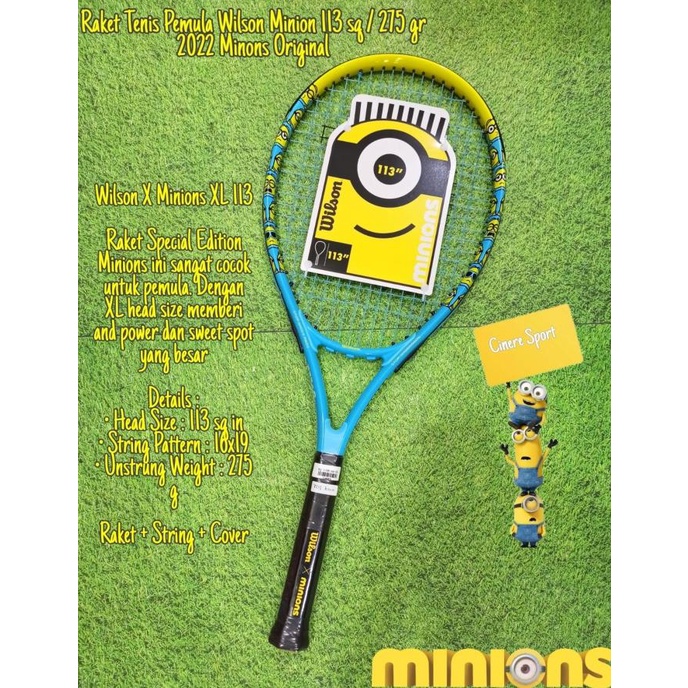 Jual Raket Tenis Wilson Minions 103 ( 270gr / 103" ) | Shopee Indonesia
