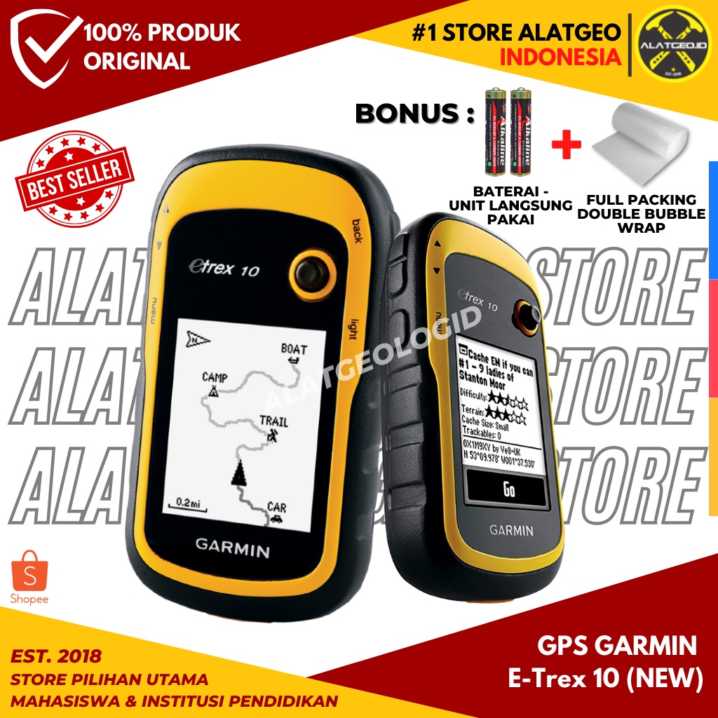 Jual GPS MAP Garmin e trex 10 GPS e-trex 10 SEA Garansi Resmi NEW ...
