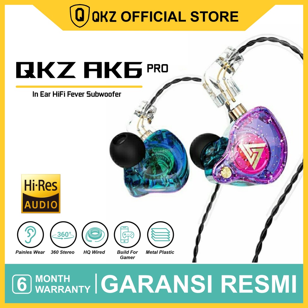 Jual QKZ AK6 Pro with Mic In Ear HiFi Fever Subwoofer Earphone Hi Res ...