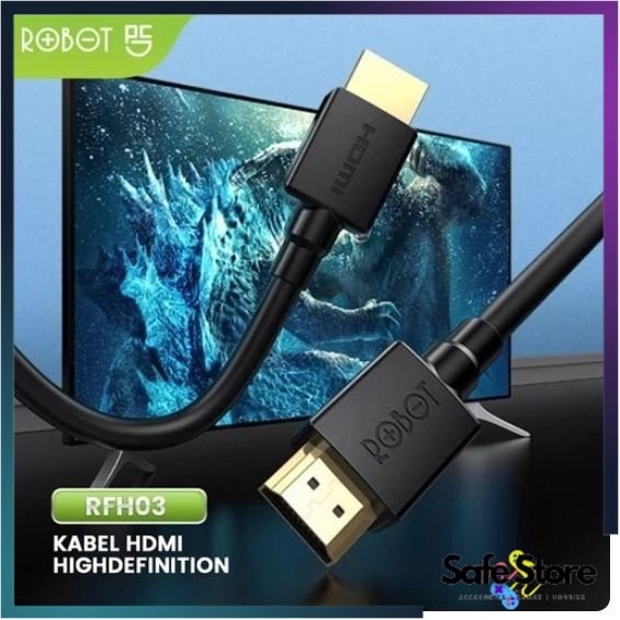 Jual Kabel HDMI 3M 4K ROBOT RFH03 Cable High Definition 3D 4K 2K HD | Shopee Indonesia