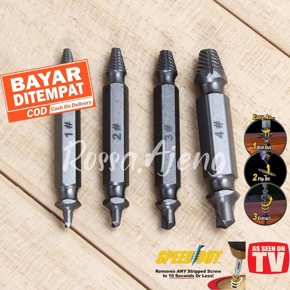 Mata Bor Pembuka Baut Rusak - Speed Out damage screw extractor | Shopee ...
