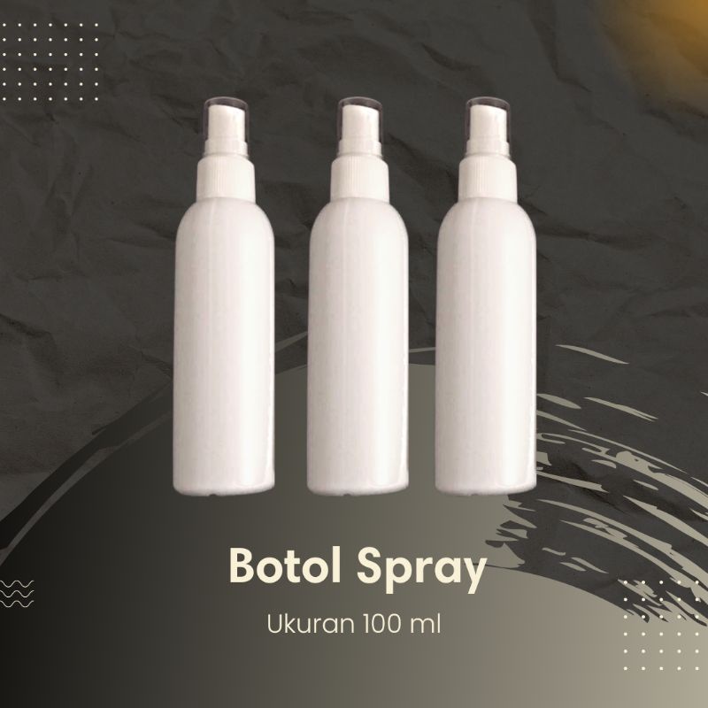 Jual BOTOL PLASTIK SPRAY 100ML (botol dan tutup plastik spray kosong uk ...