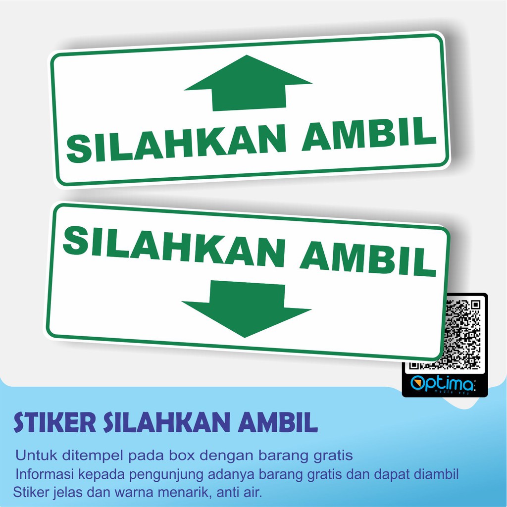 Jual STIKER- SILAHKAN AMBIL - GRATIS | Shopee Indonesia