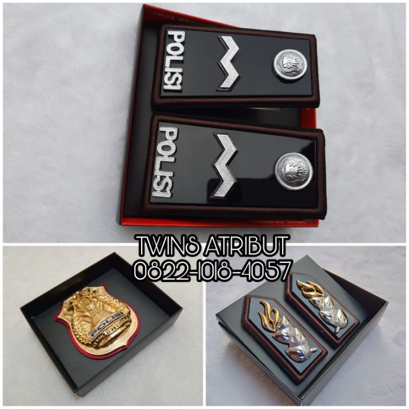 Jual set pangkat pdh AIPDA alas mika doff/glossy | Shopee Indonesia