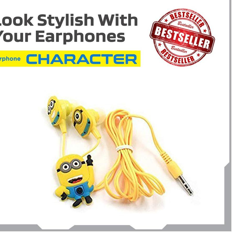 Jual VGL Headset Karakter MINION Earphone Headphone Ada Mic - Merek ...