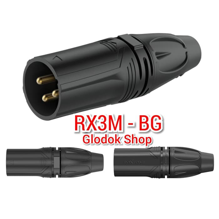 Jual JACK CANON XLR MALE 3 PIN RX3M-BG ROXTONE JACK CANON JACK AUDIO ...