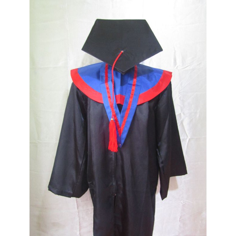 Jual Baju Toga Wisuda Sarjana Dewasa Mahasiswa Biru Merah Original 100% ...
