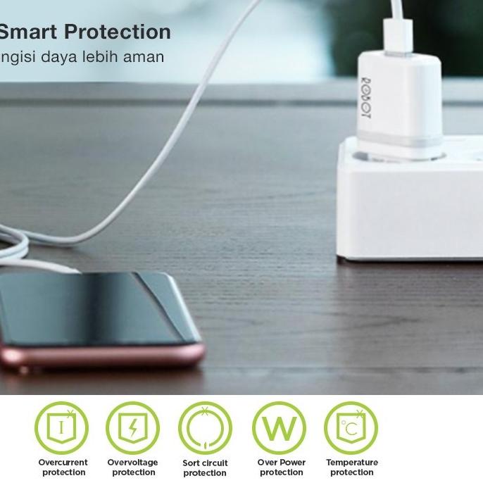 Jual Robot Adaptor Charger RT-K7 Quick Charge 5V/1A With Micro USB ...