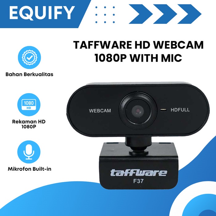 Jual Taffware HD Webcam Video PC Komputer Full HD 1080P with Mic - F37 ...