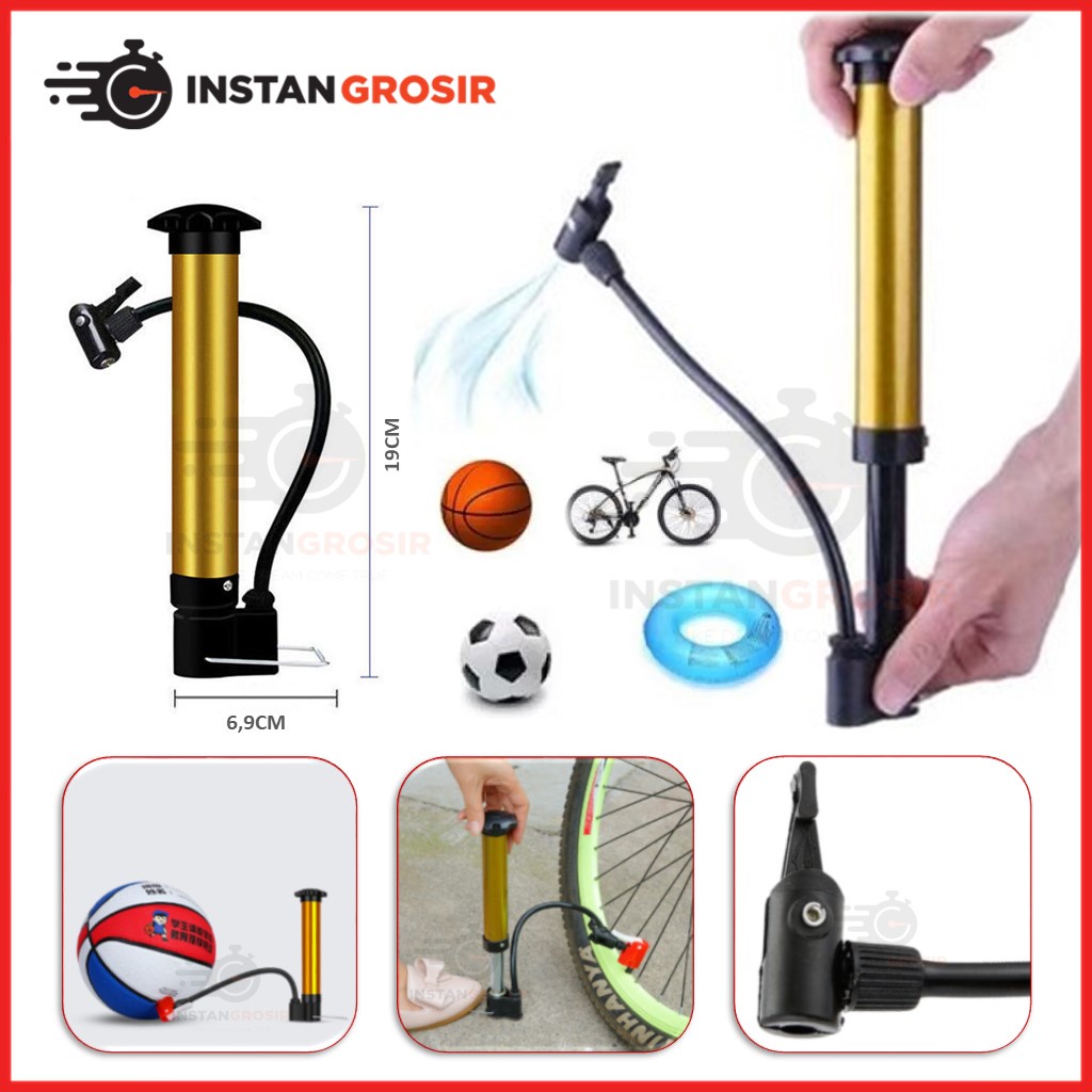 Jual Pompa Angin Mini Portable pemompa bola pompa ban sepeda air pump ...