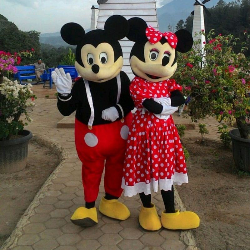 Jual Kostum Badut Karakter Mickey atau Mini Mouse | Shopee Indonesia